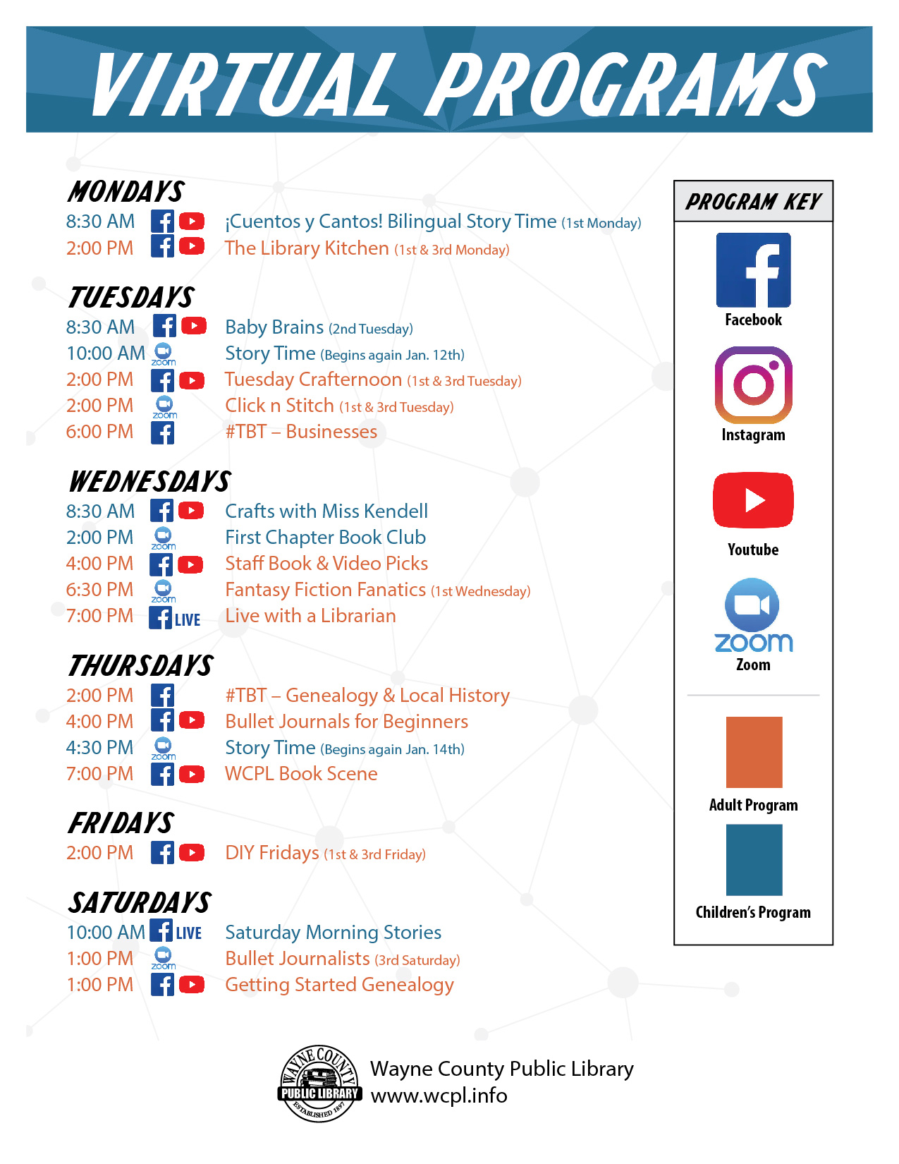 Virtual Programs | Wayne County Public Library