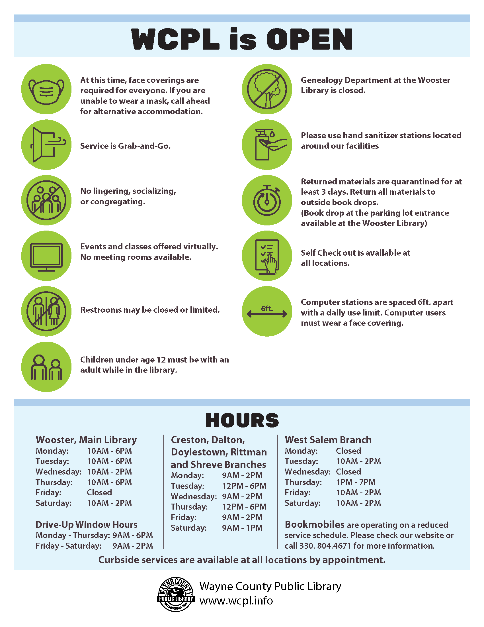 WCPL is OPEN 2021 | Wayne County Public Library